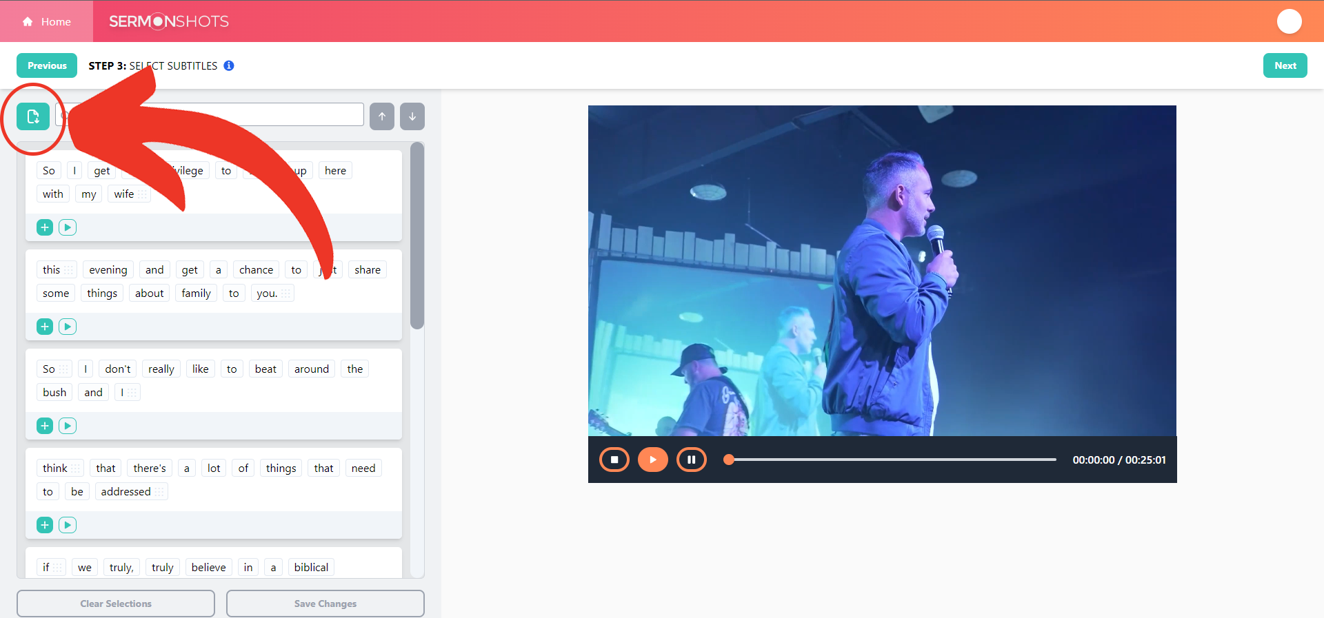 How to download the transcription of your sermon - Sermon Shots